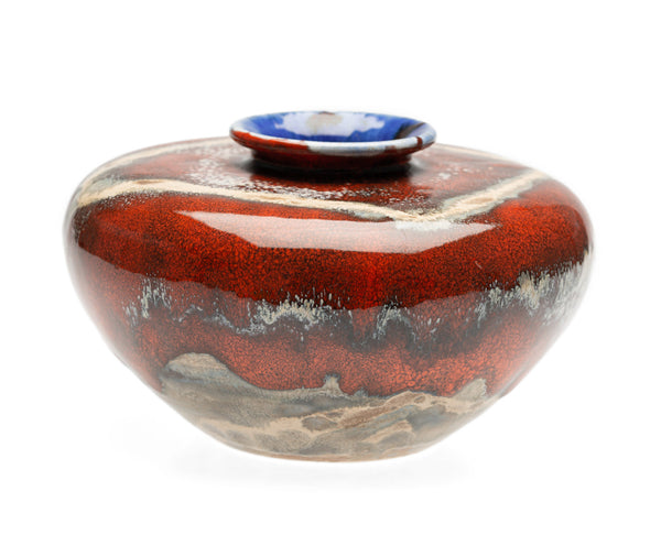 Anita Harris - Black Ryden Pottery Vase Colours of the Night Sky Froze ...